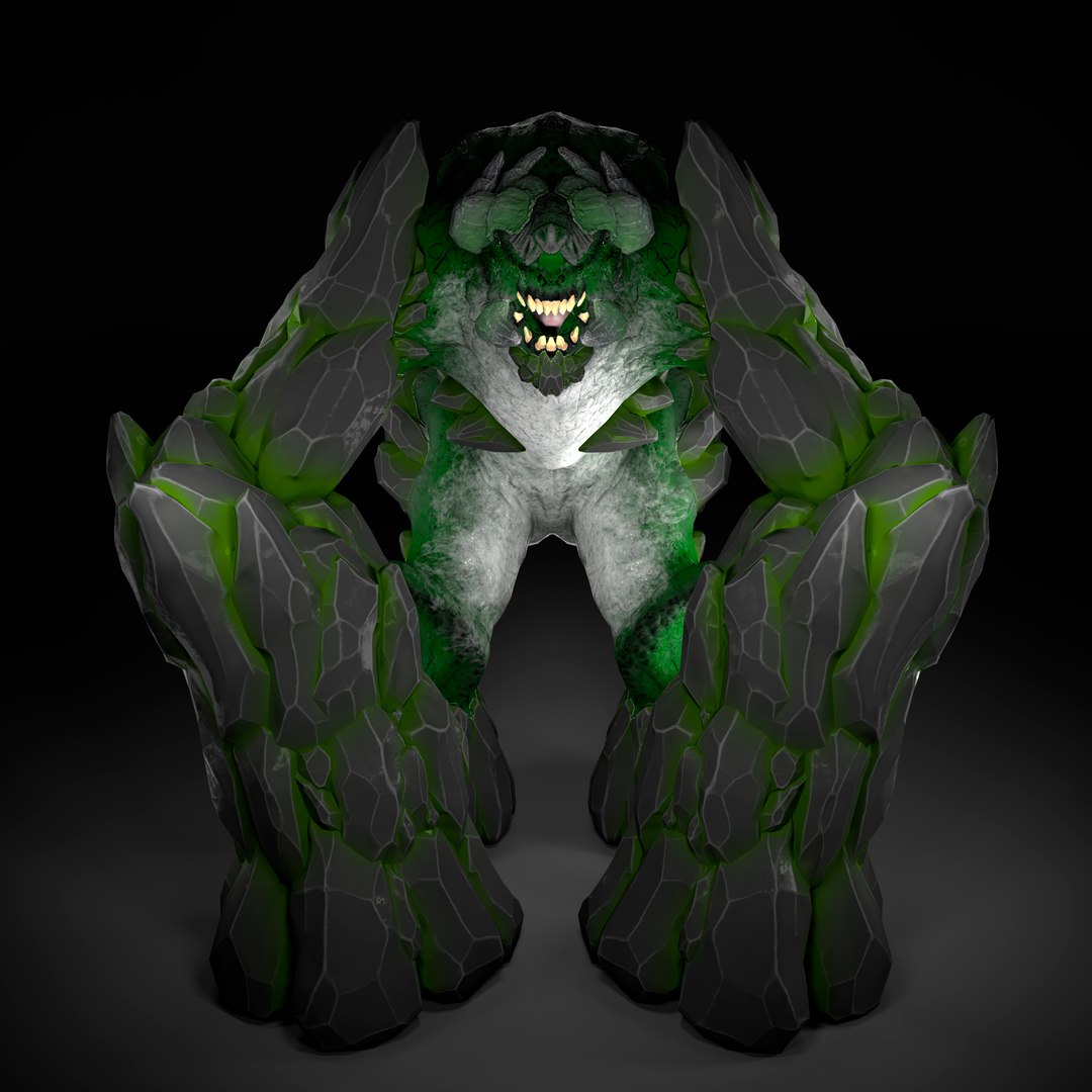 Earth Elemental Creature Rigged Character 3D Model - TurboSquid 1576125