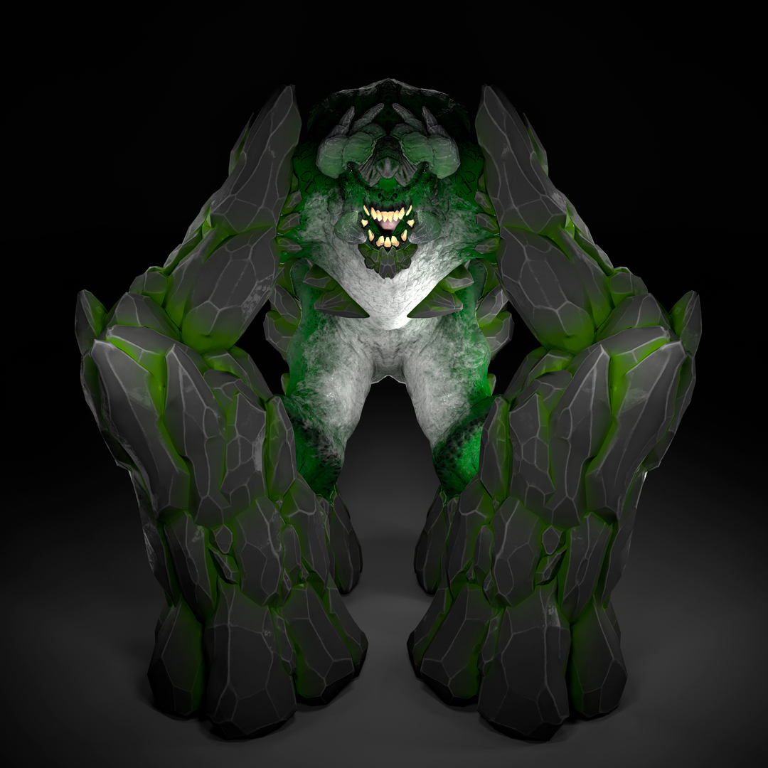 Earth elemental creature rigged character 3D model - TurboSquid 1576125