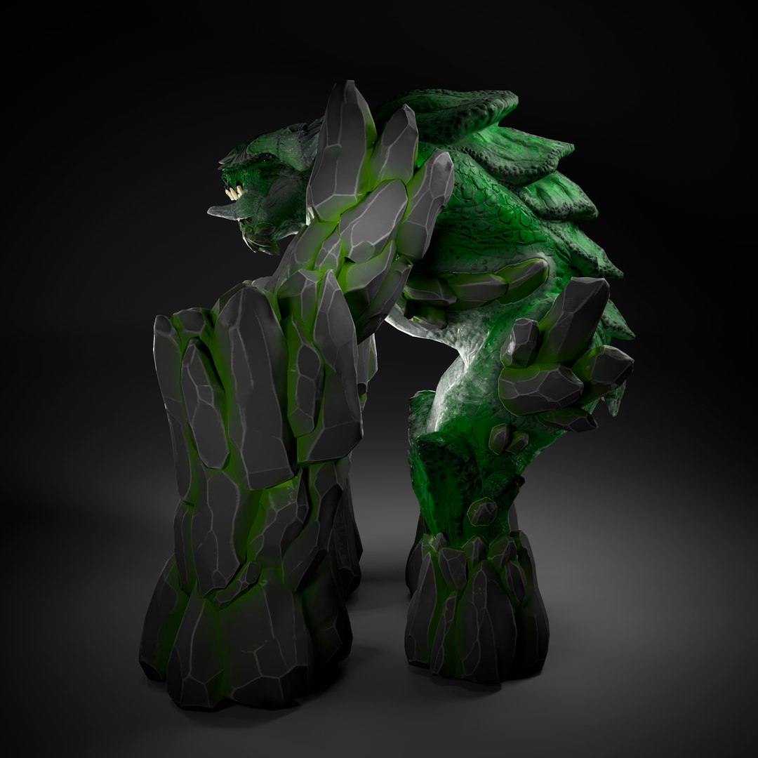 Earth Elemental Creature Rigged Character 3D Model - TurboSquid 1576125