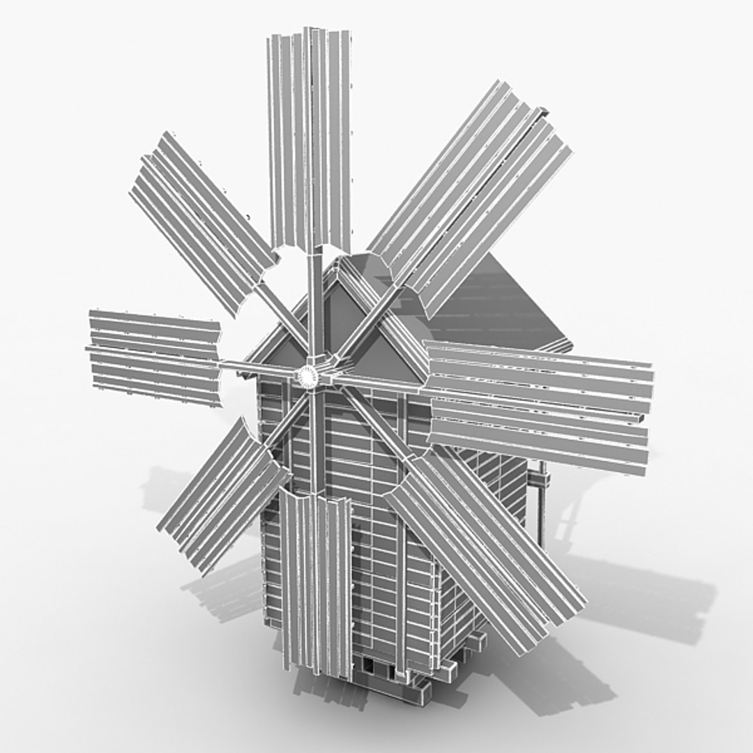 3d Mill Wood Model
