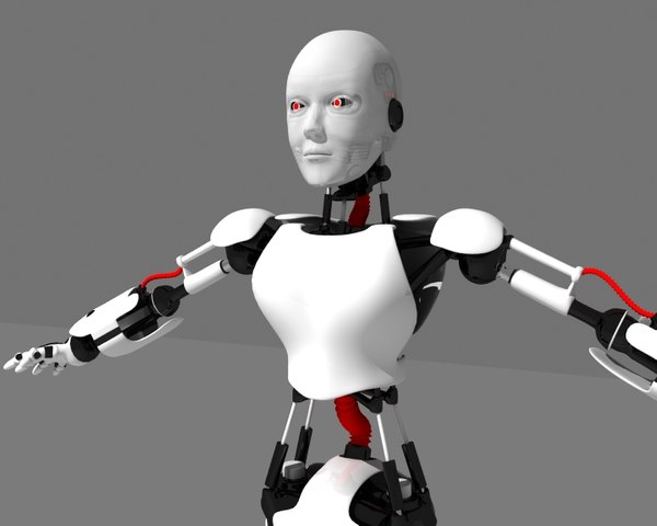 3d robot android model