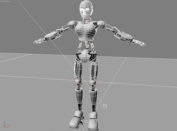 3d robot android model