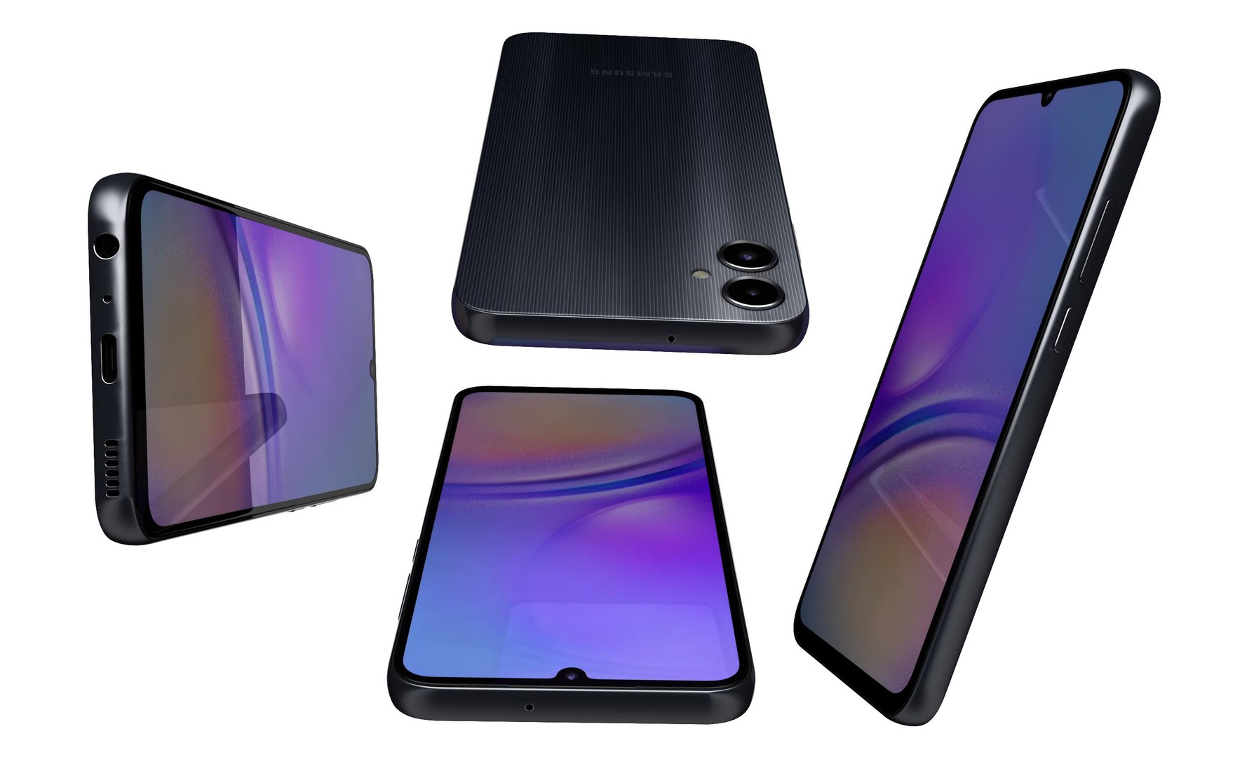 3D Samsung Galaxy A05 Black Model - TurboSquid 2133482