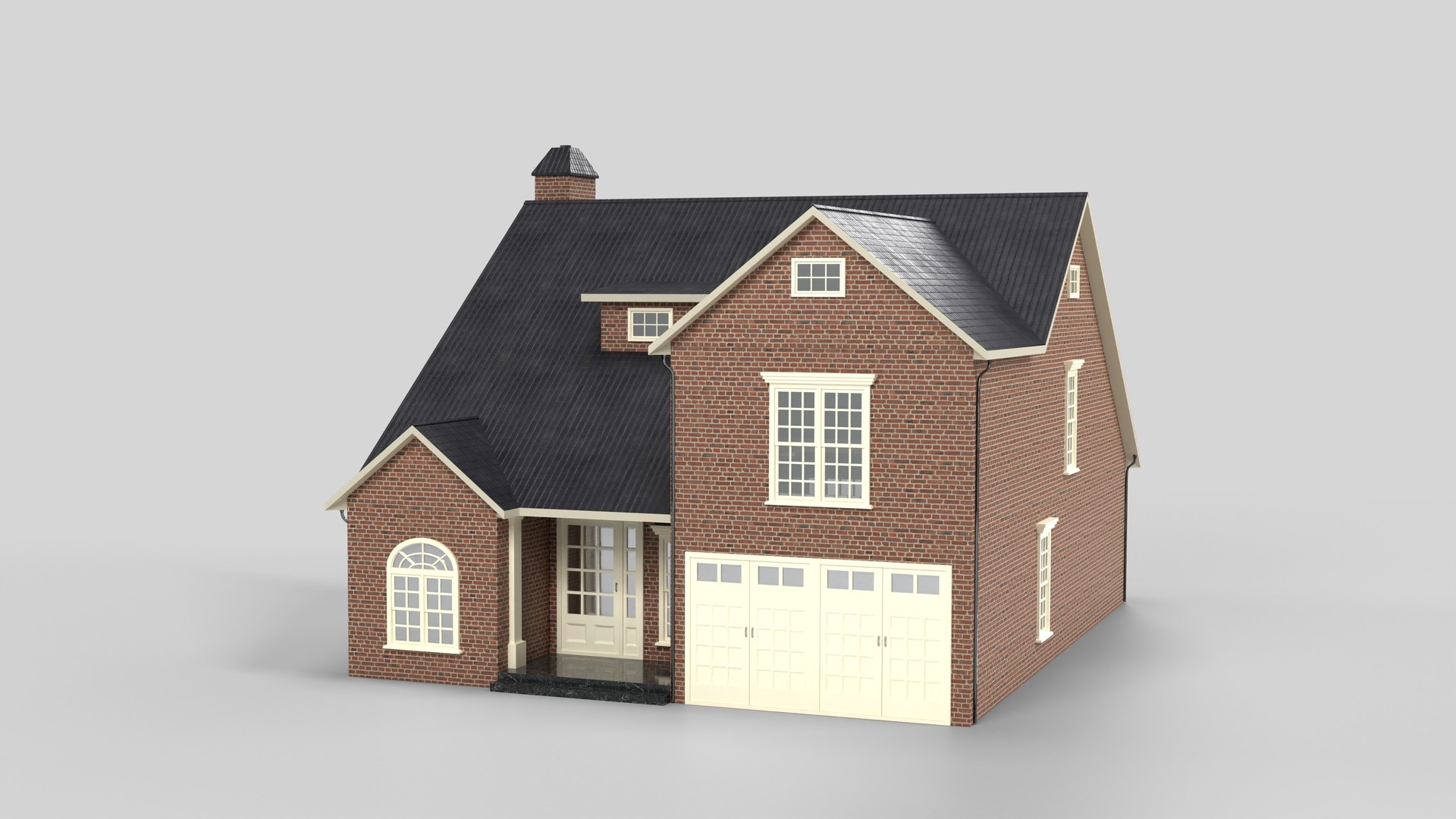 Neighborhood House 04T4 3D Model - TurboSquid 2212605
