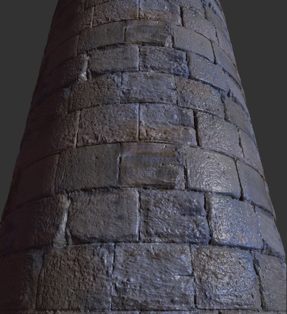 3d Antic Wall Scan 8k Model