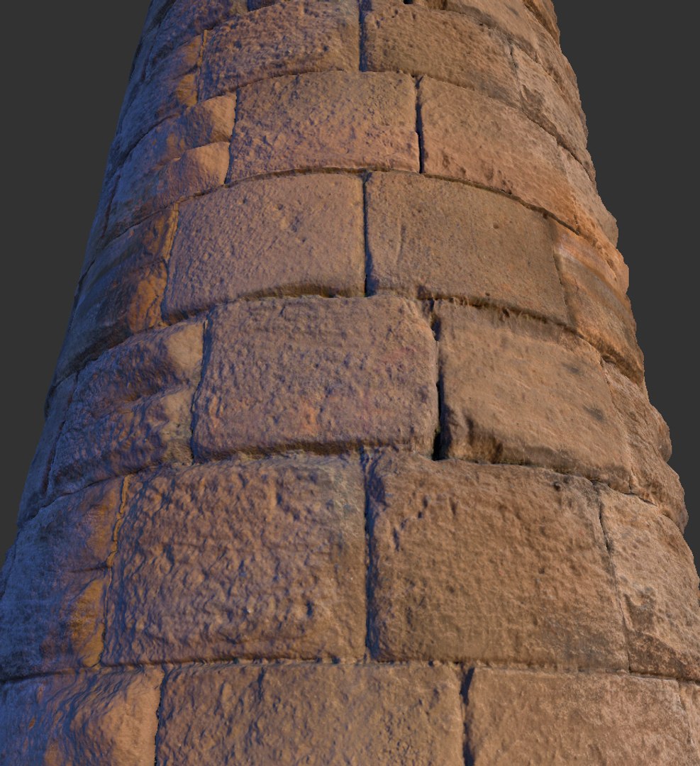 3d Antic Wall Scan 8k Model
