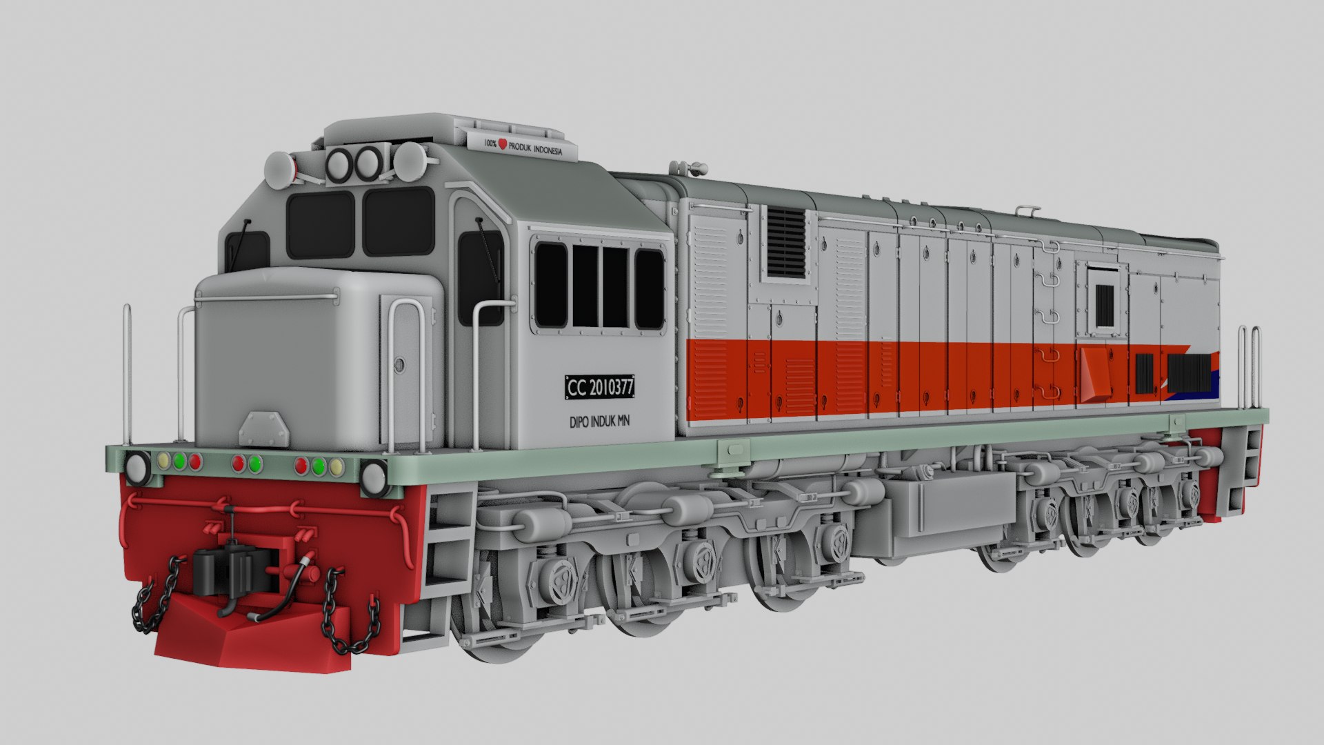 GE U18C Indonesian Locomotive 3D Model - TurboSquid 2125384