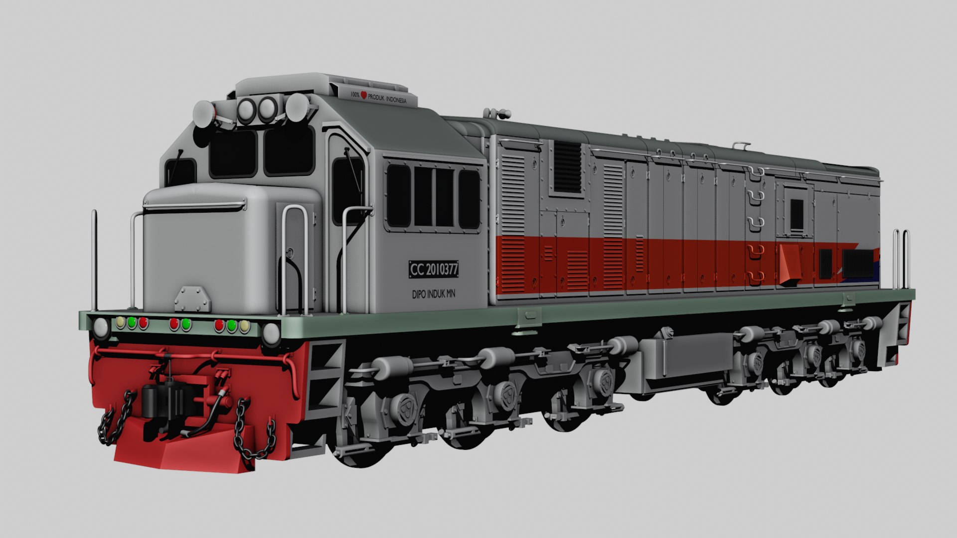 GE U18C Indonesian Locomotive 3D Model - TurboSquid 2125384