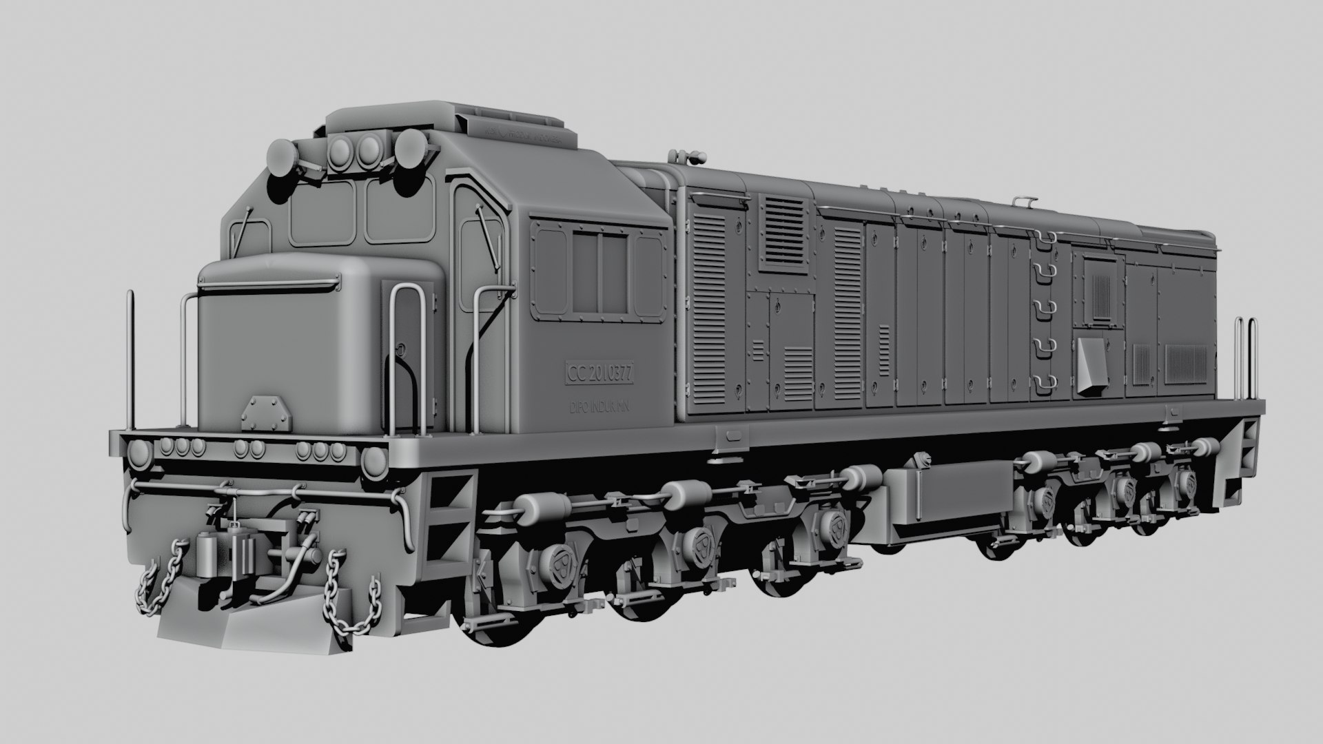 GE U18C Indonesian Locomotive 3D Model - TurboSquid 2125384
