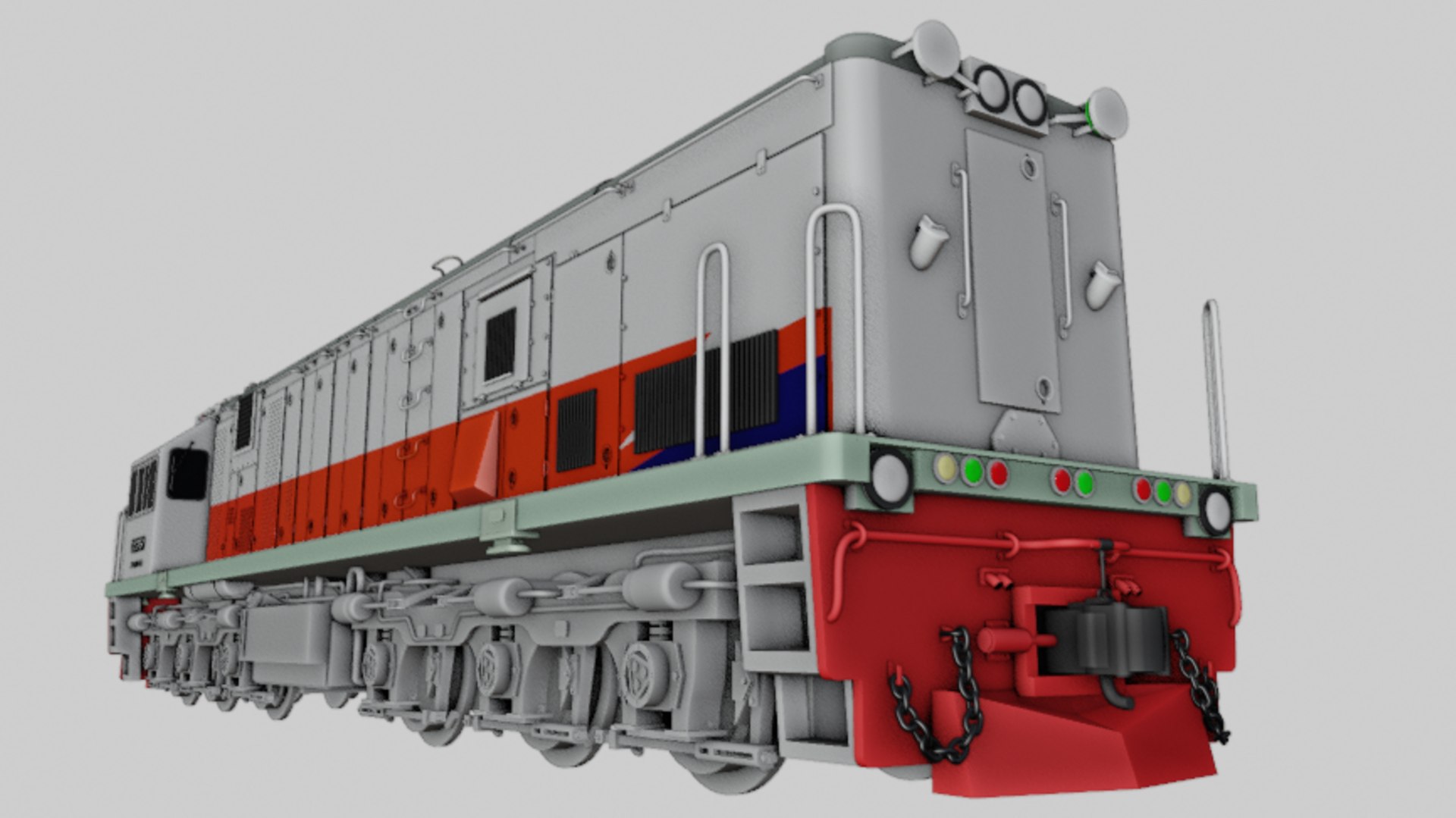 GE U18C Indonesian Locomotive 3D Model - TurboSquid 2125384