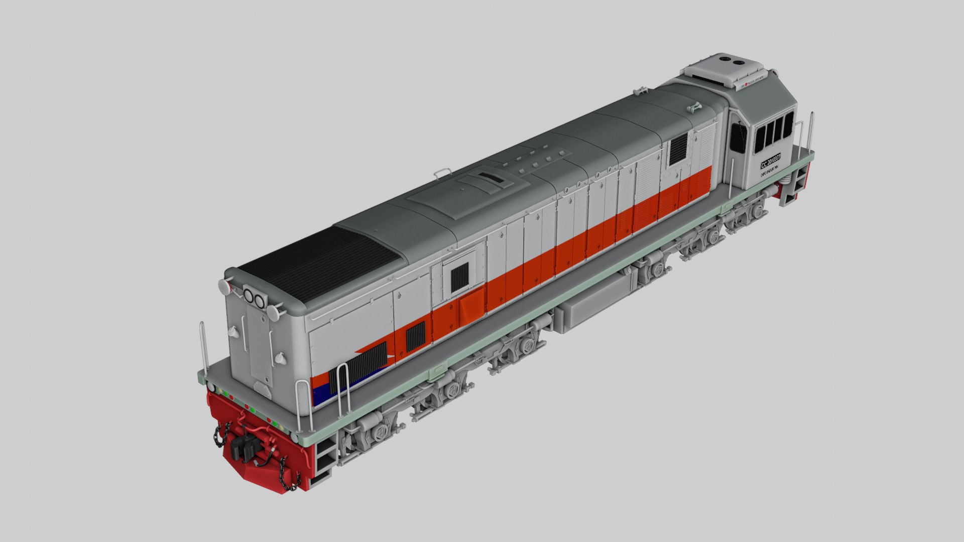 GE U18C Indonesian Locomotive 3D Model - TurboSquid 2125384