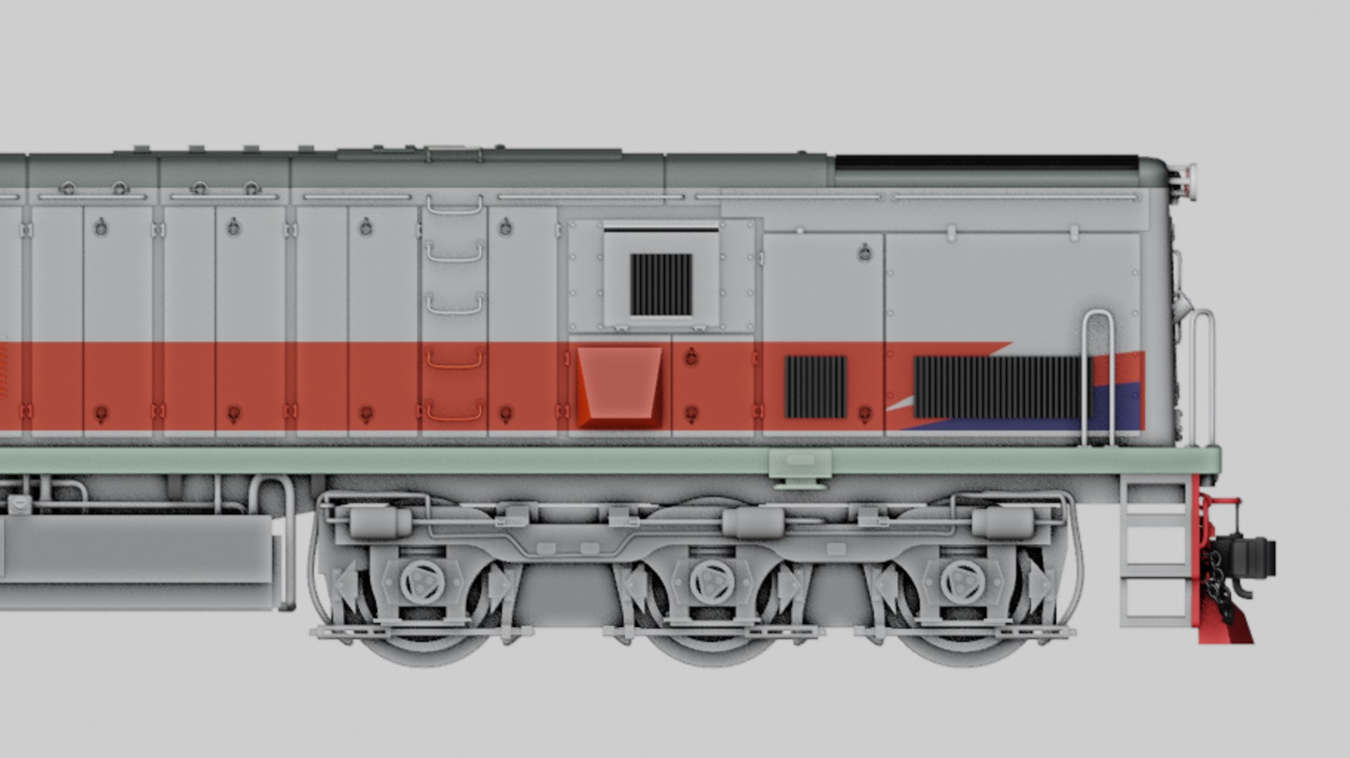 GE U18C Indonesian Locomotive 3D Model - TurboSquid 2125384