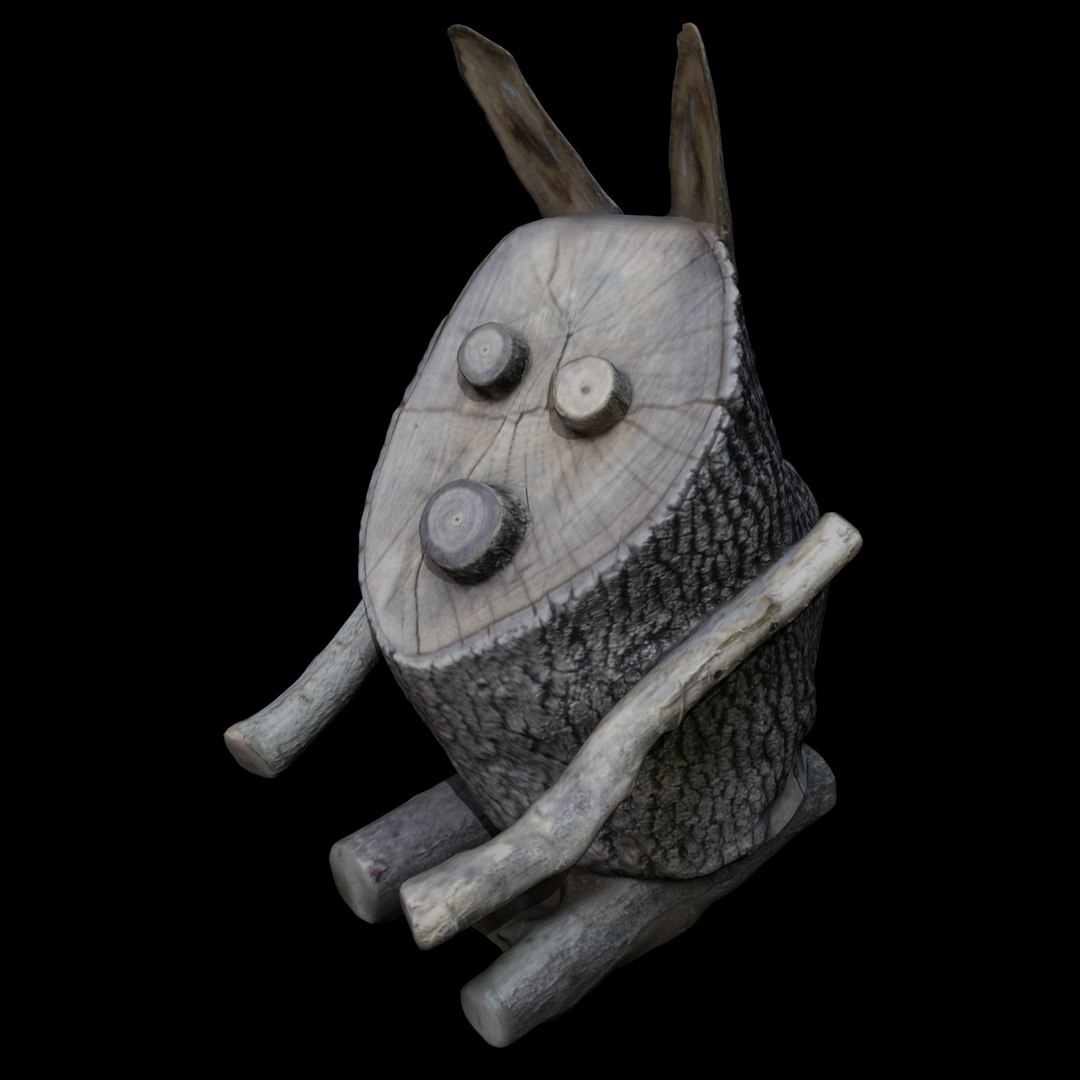 3D Wooden Rabbit Model - TurboSquid 1335377