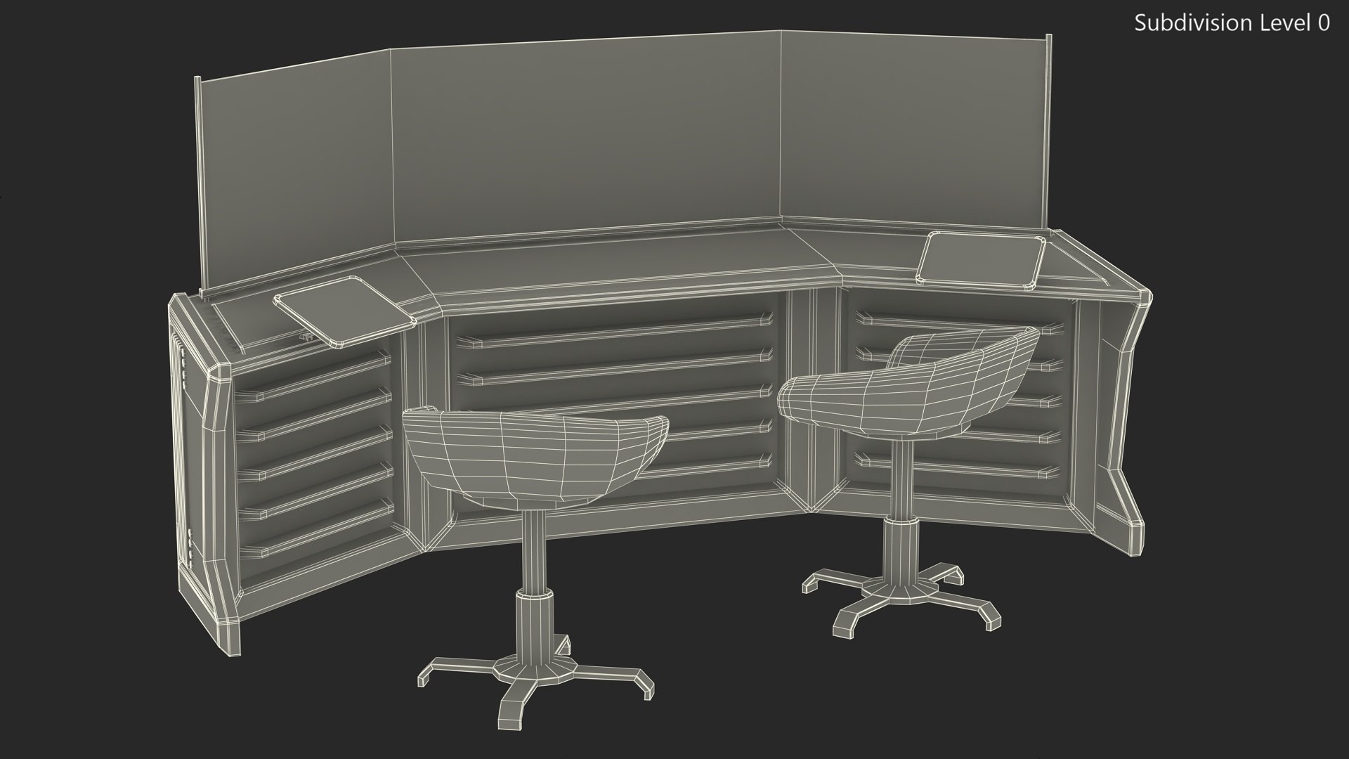 Futuristic Command Center Console With Chair 3D - TurboSquid 2318857