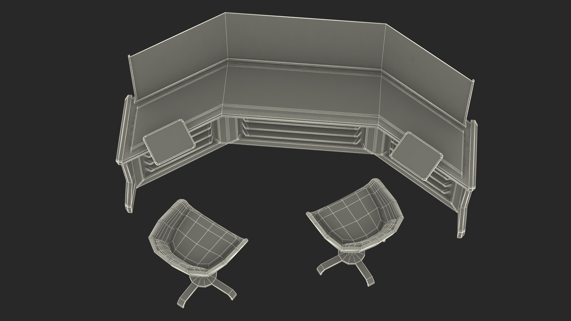 Futuristic Command Center Console With Chair 3D - TurboSquid 2318857