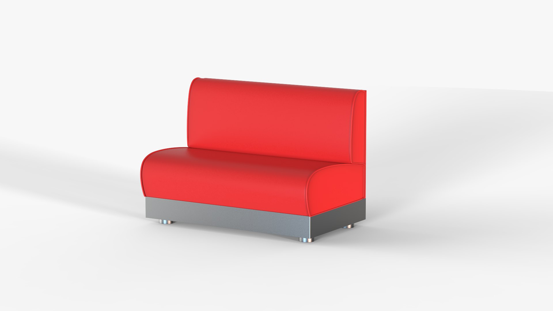 Double Red Bench 3D Model - TurboSquid 2124081