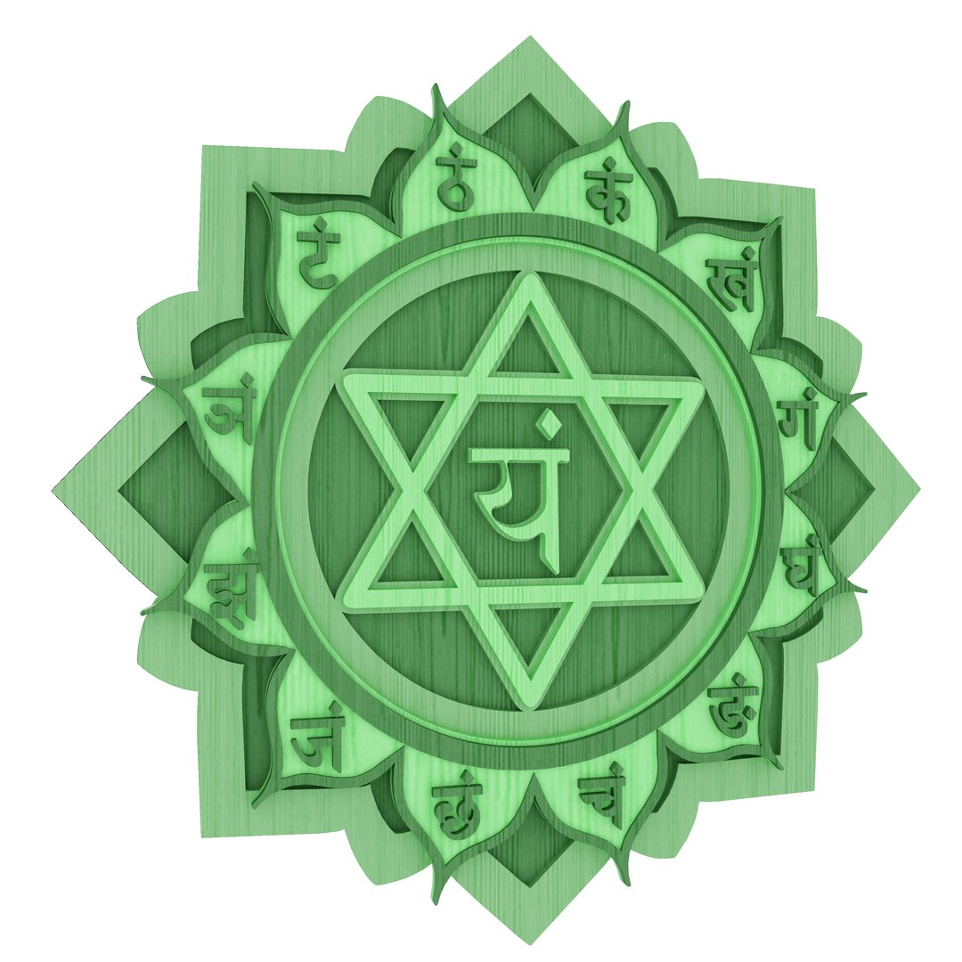 3D Anahata Chakra Multilayer Cnc Cut And 3d Printable Wall Decor Model ...