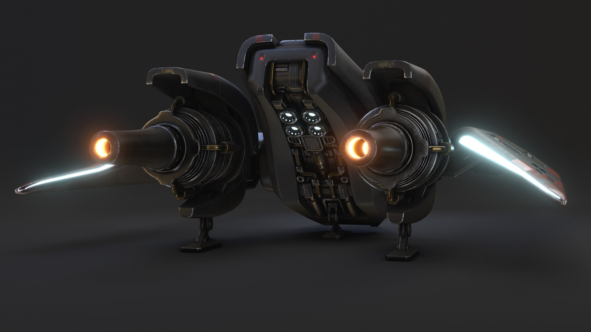 Spaceship With Cockpit Model - TurboSquid 2110613