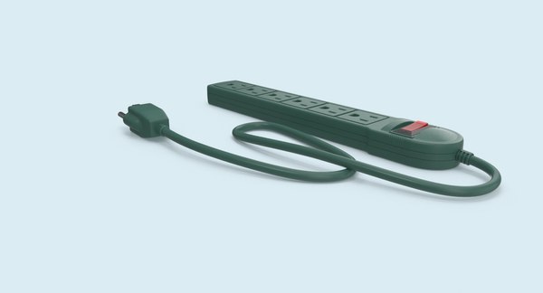 3d power strip model