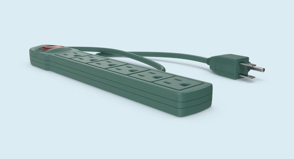 3d power strip model