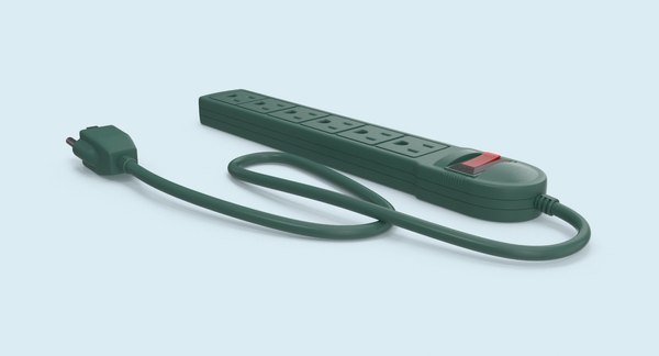 3d power strip model