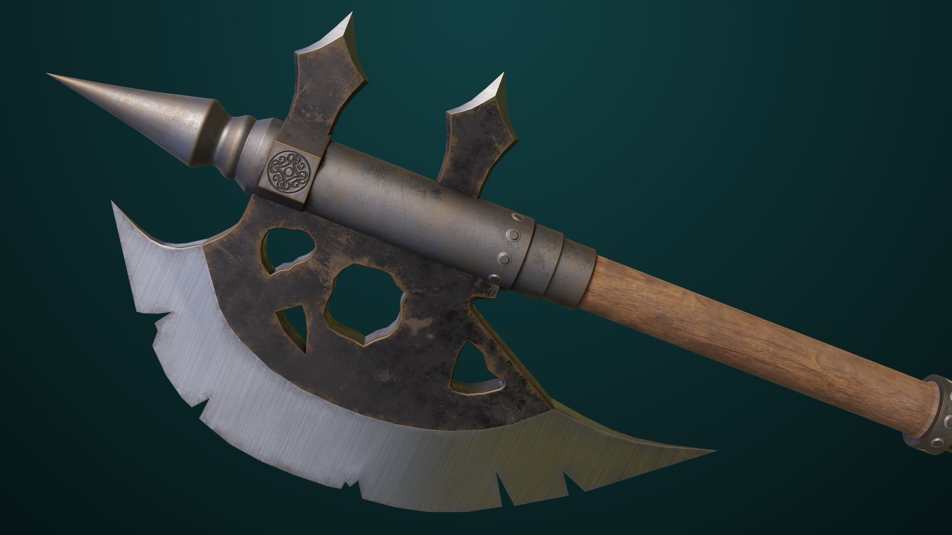3D Battle Axe 16 All PBR Unity UE Textures - TurboSquid 2063550