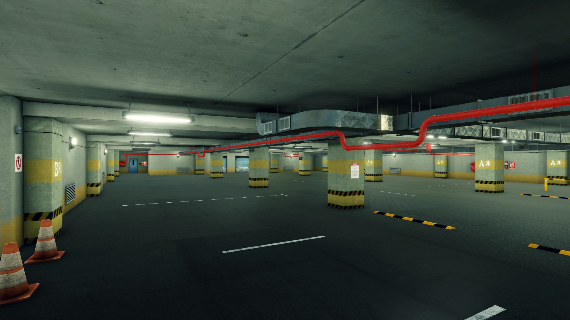 Parking underground 3D model - TurboSquid 1361023