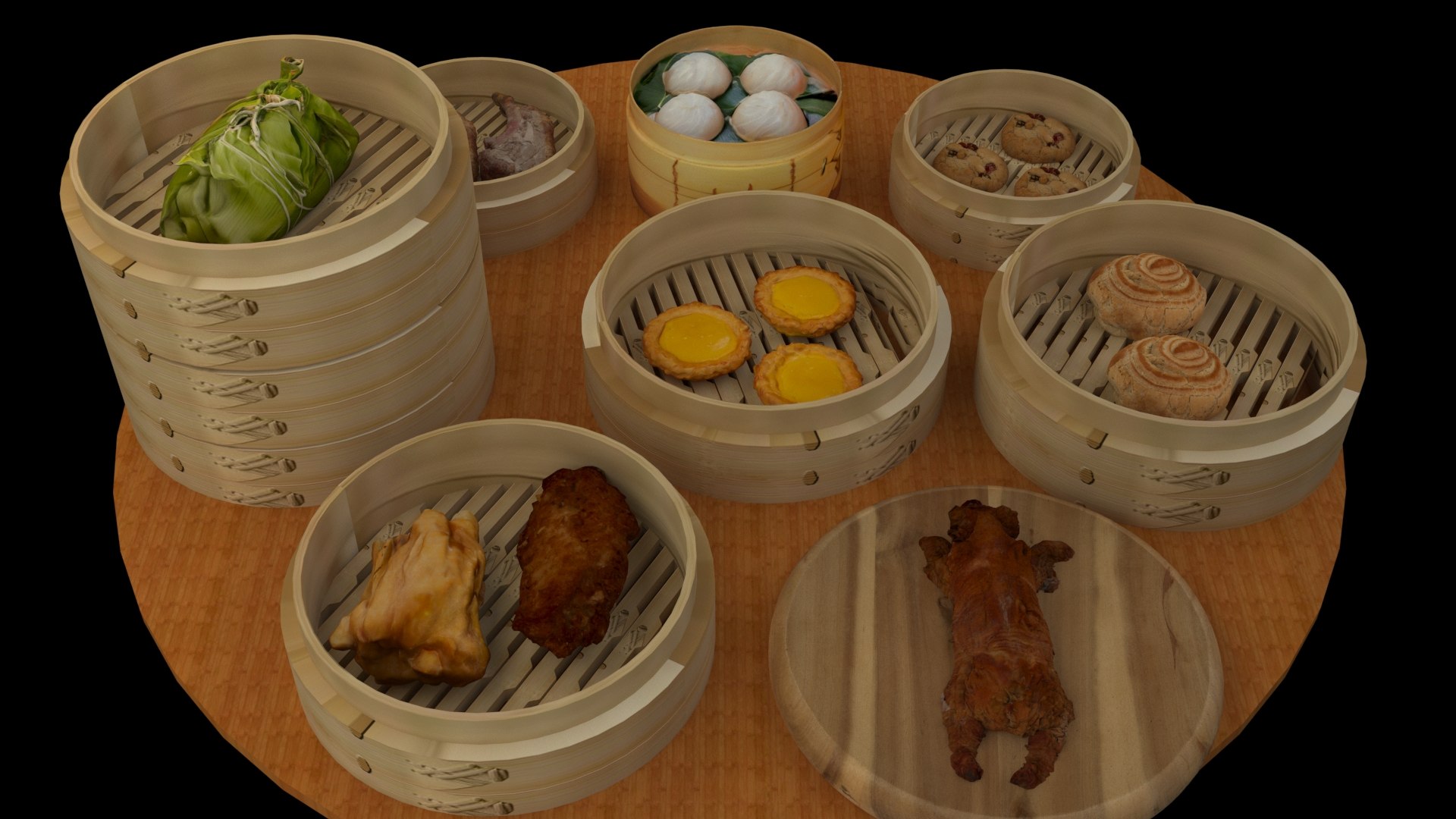 3D Chinese Dim Sum Model - TurboSquid 2284996