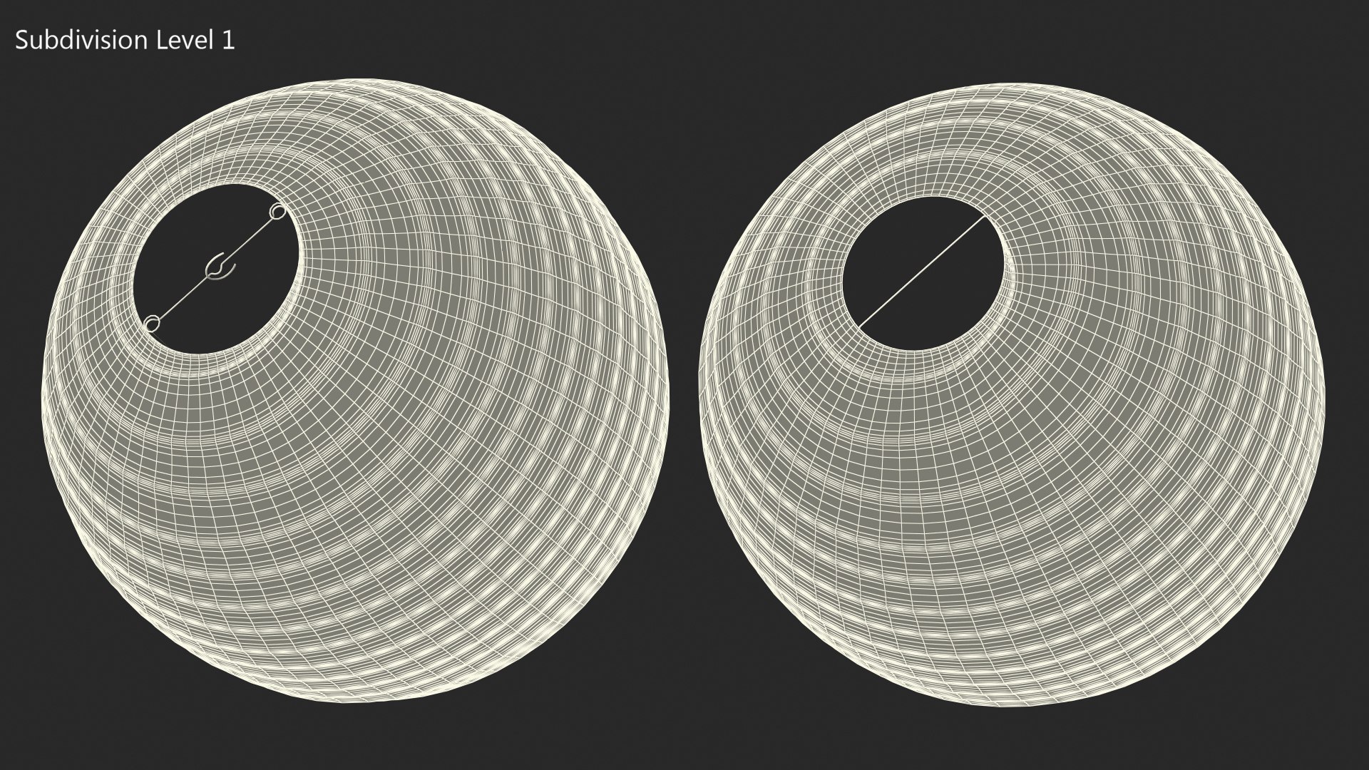 Round Paper Lantern Grey 3D Model - TurboSquid 1901492