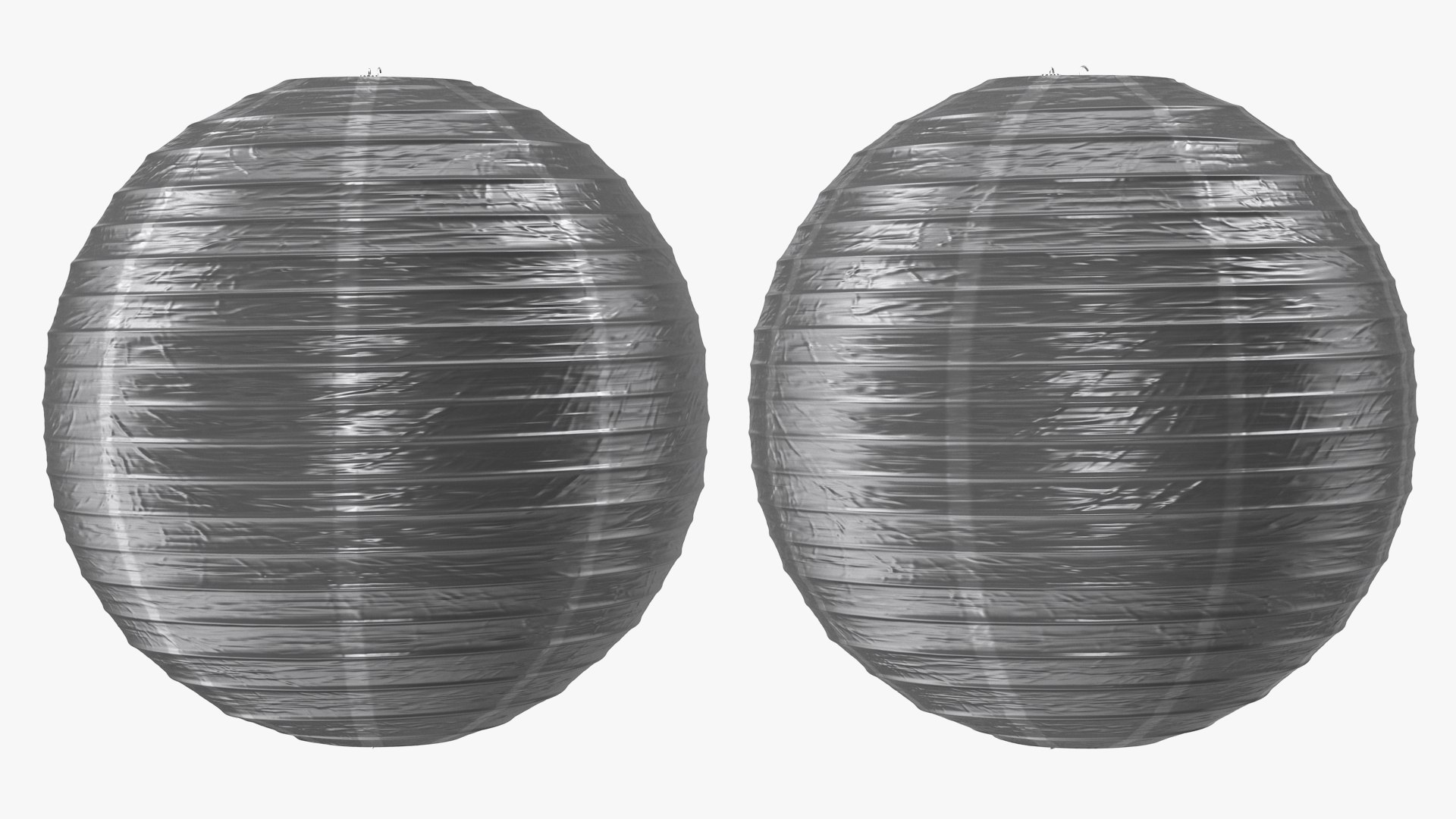 Round Paper Lantern Grey 3D Model - TurboSquid 1901492
