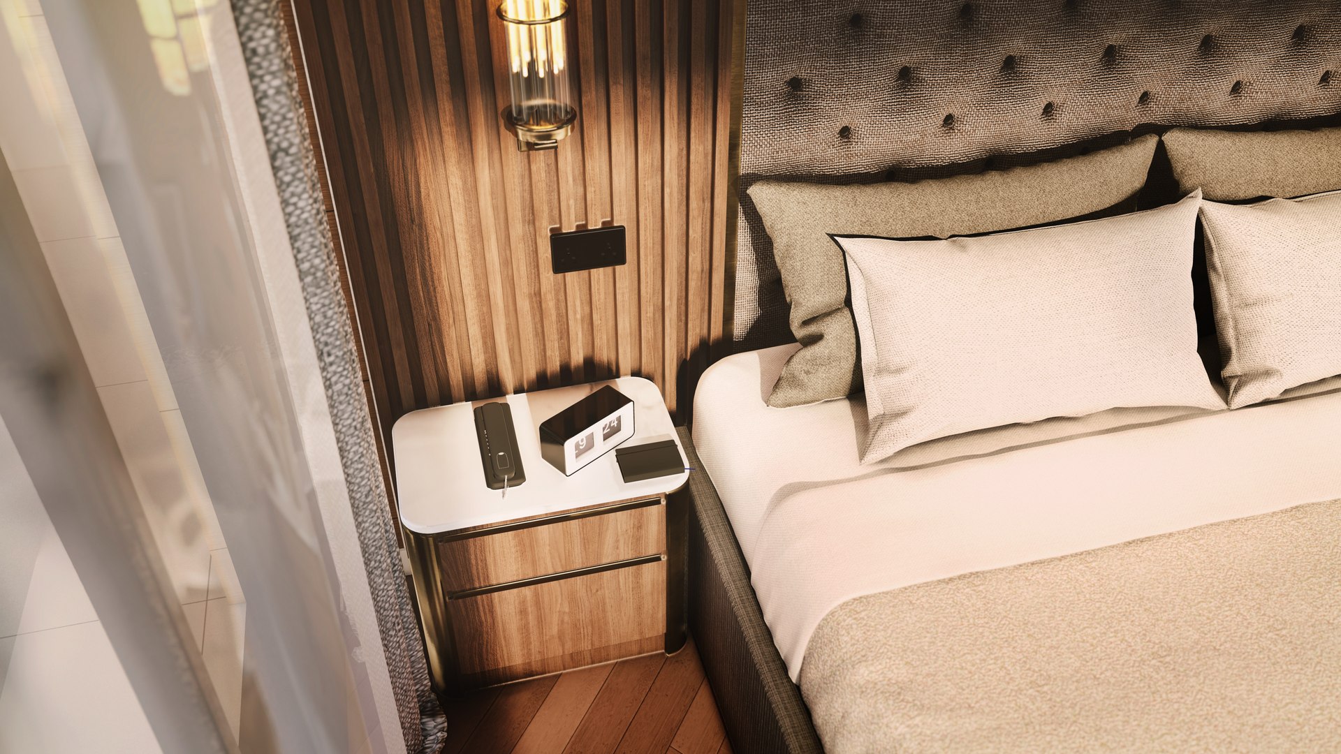 3D Model Modern Hill House Interior Scene - Master Bed Room 3D Model ...