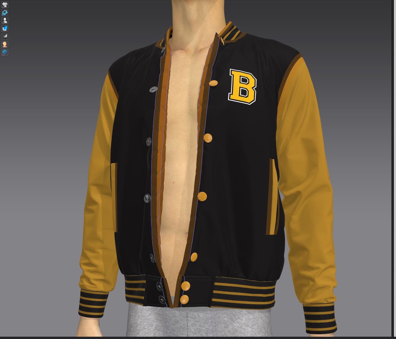 Varsity jacket model - TurboSquid 1502253