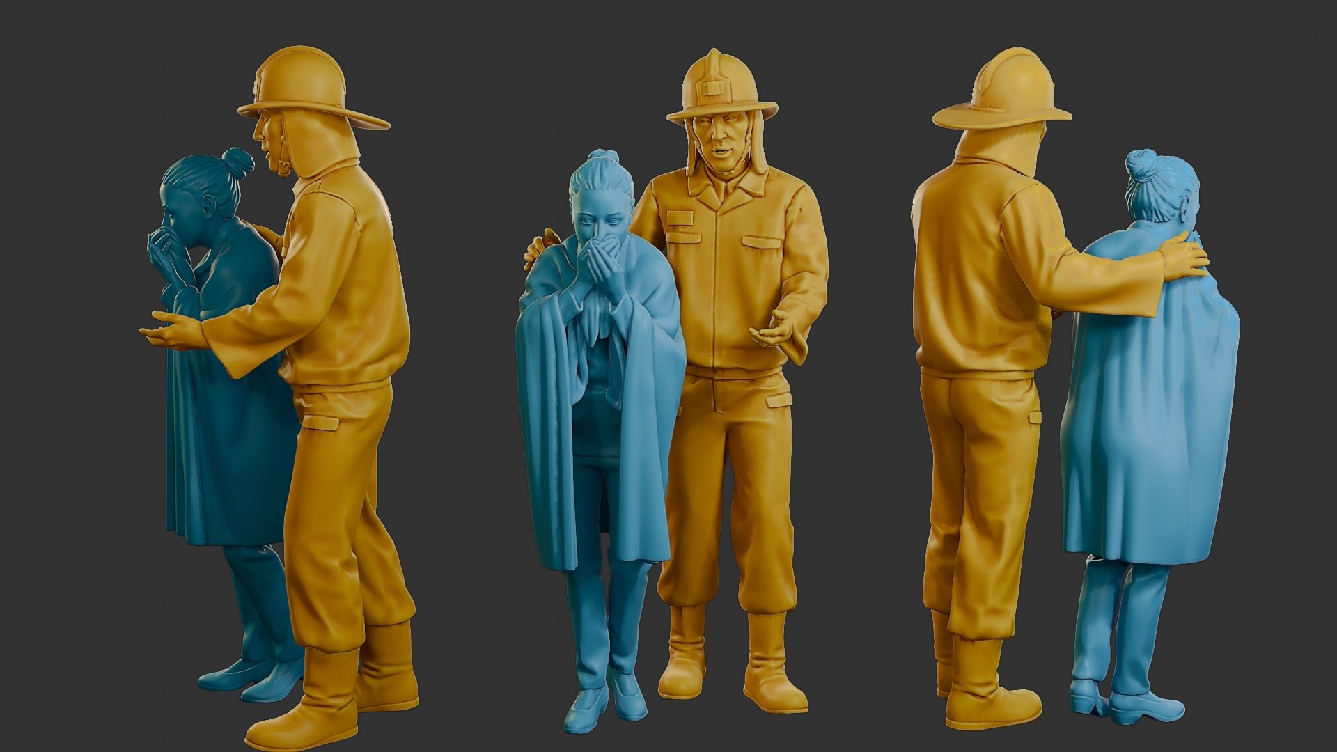 3D Model Czechoslovakian Firefighter 90s Pack 2 - TurboSquid 2378213