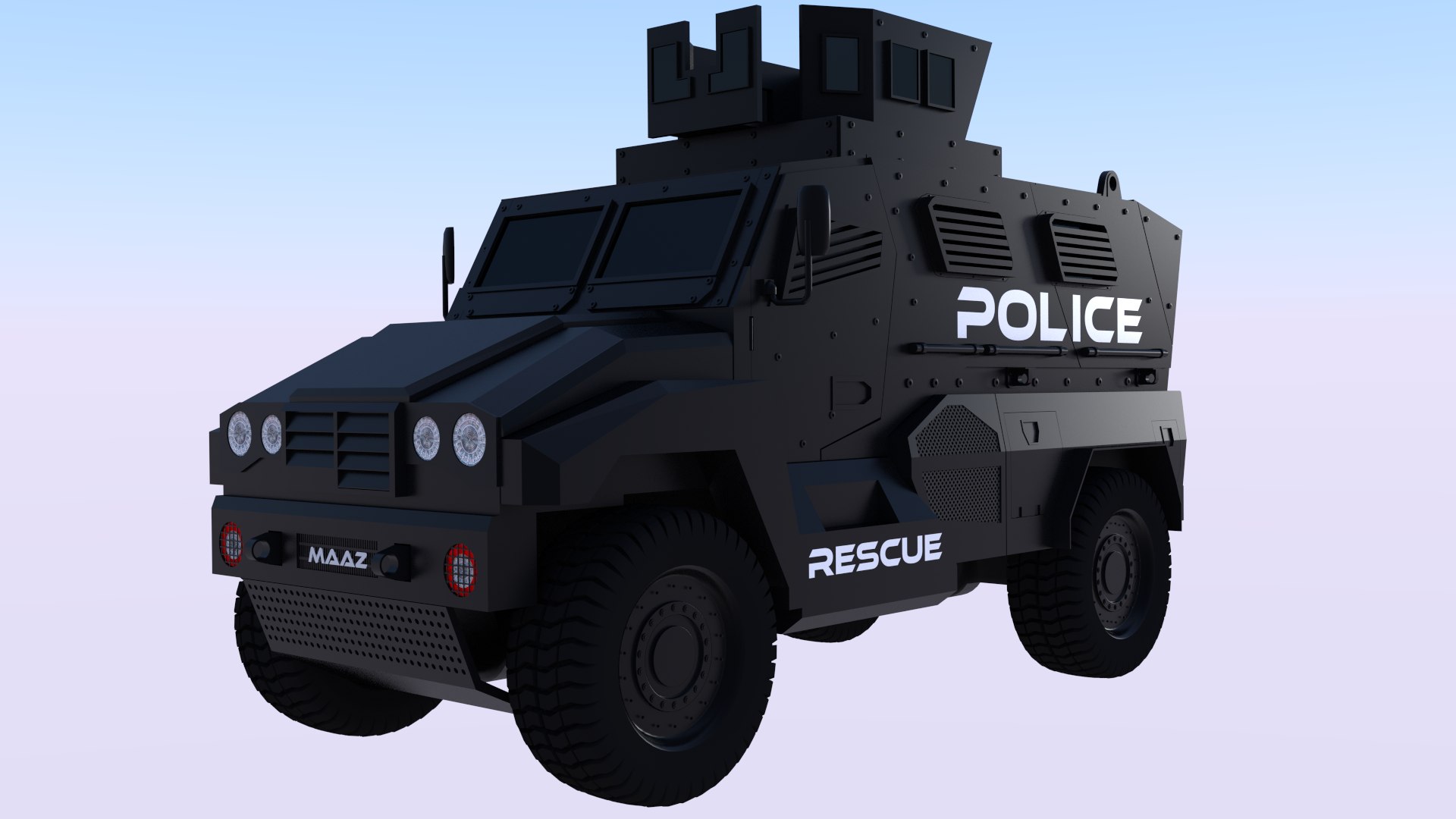 Free Police Mrap 3d Model