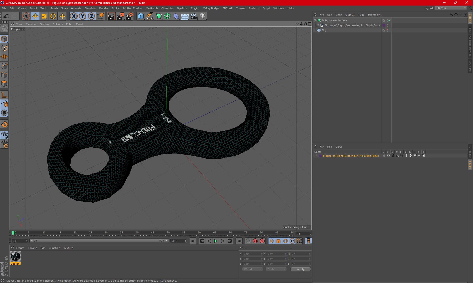 3D Figure Of Eight Descender Pro-Climb Black For 3D Print - TurboSquid ...