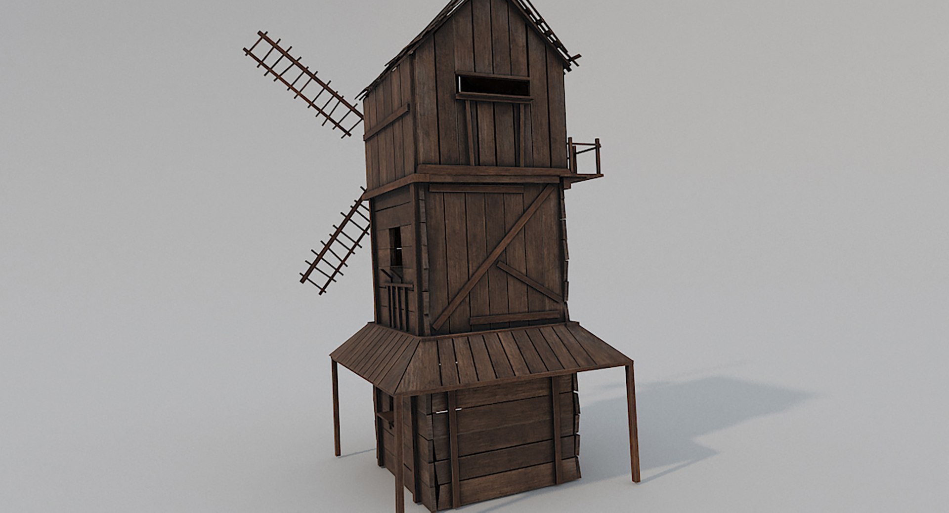 Medieval Wooden Windmill 3D - TurboSquid 1738133