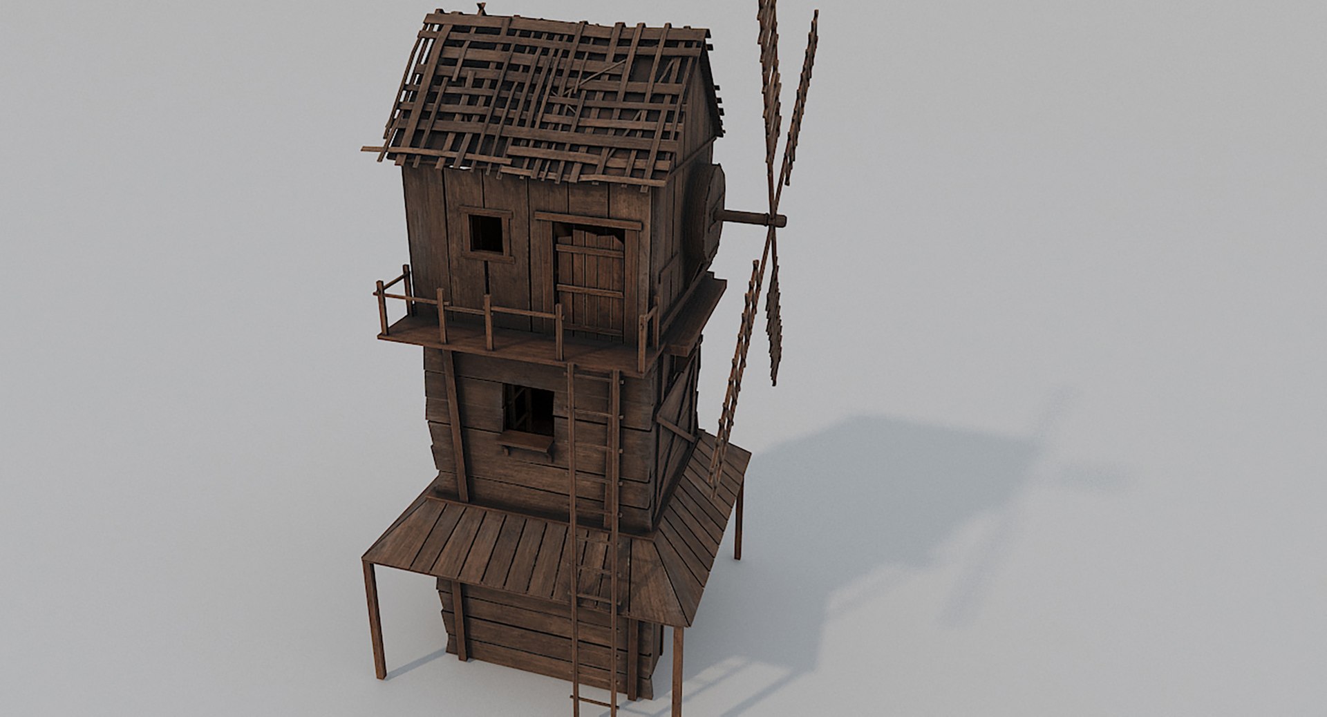 Medieval Wooden Windmill 3D - TurboSquid 1738133