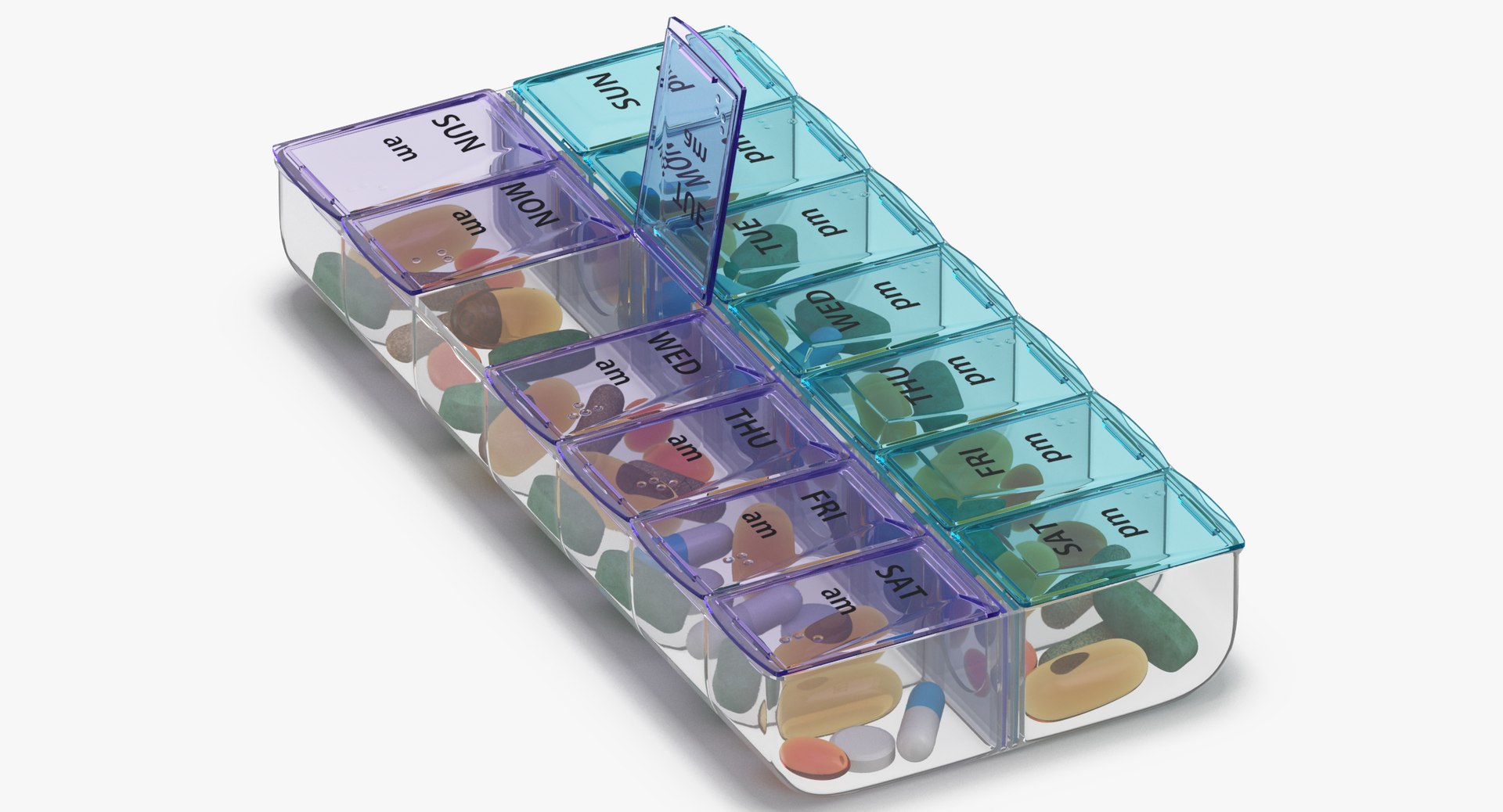 3D Weekly Pill Organizer - TurboSquid 1334668