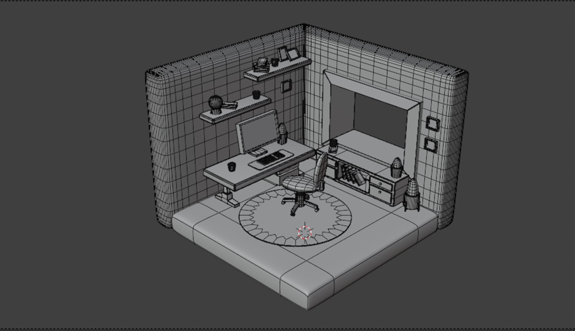 3D Mini Office 3d Model - TurboSquid 2254465