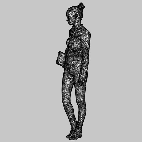 scanned female character 6 3d obj