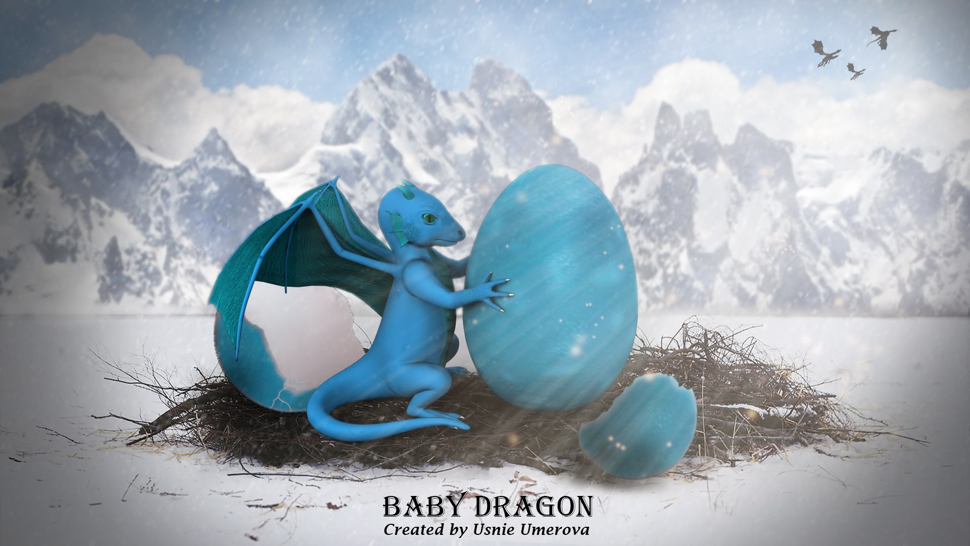 Baby Dragon 3d Model