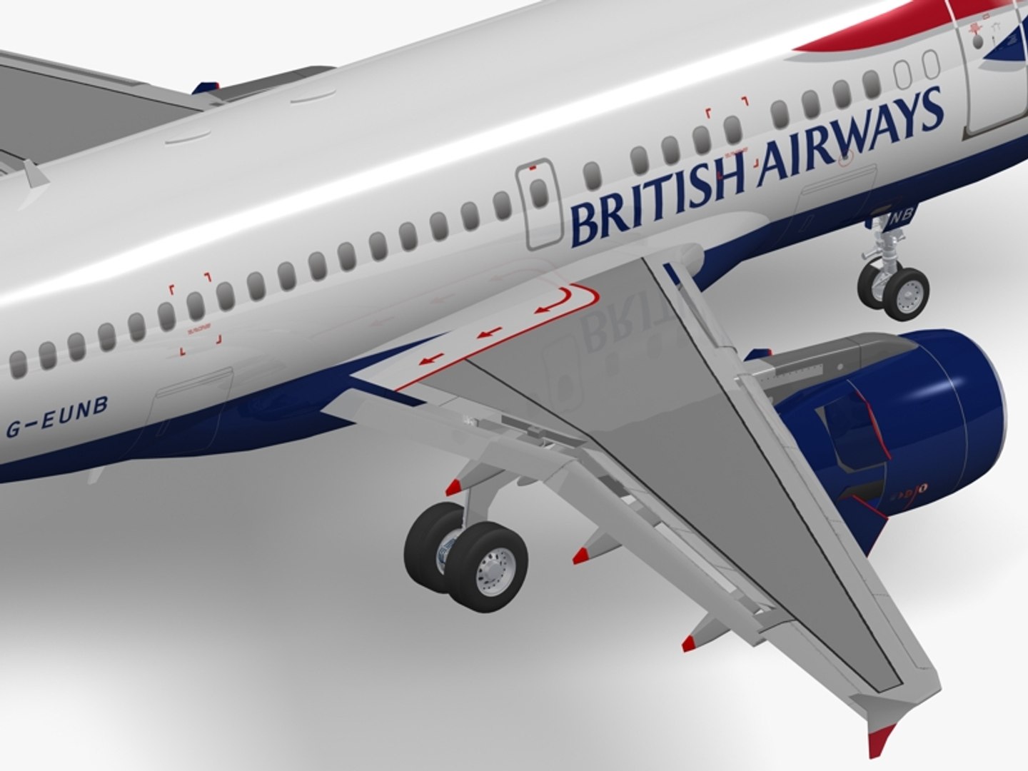 Airbus A318 British Airways 3d Model