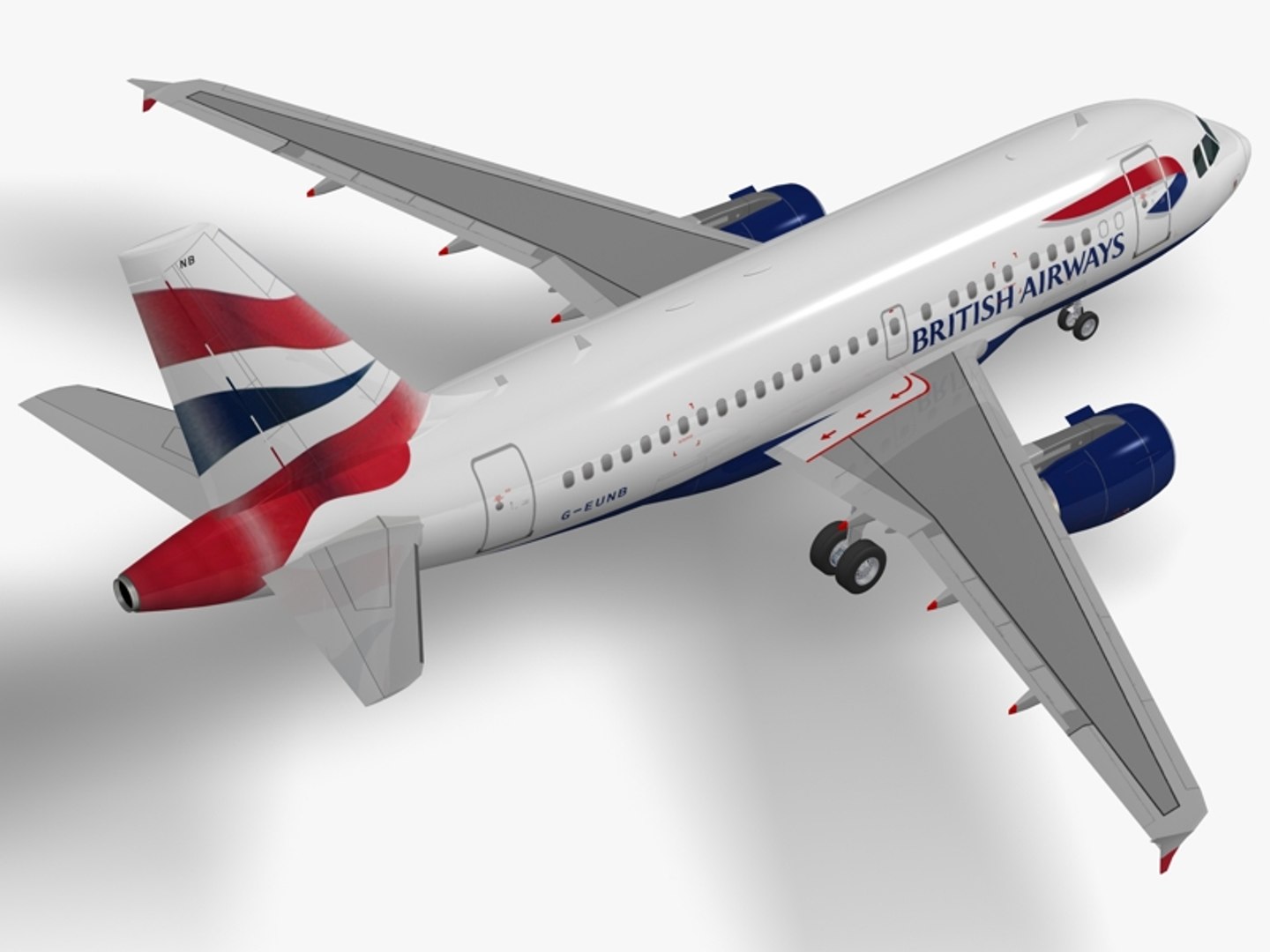Airbus A318 British Airways 3d Model