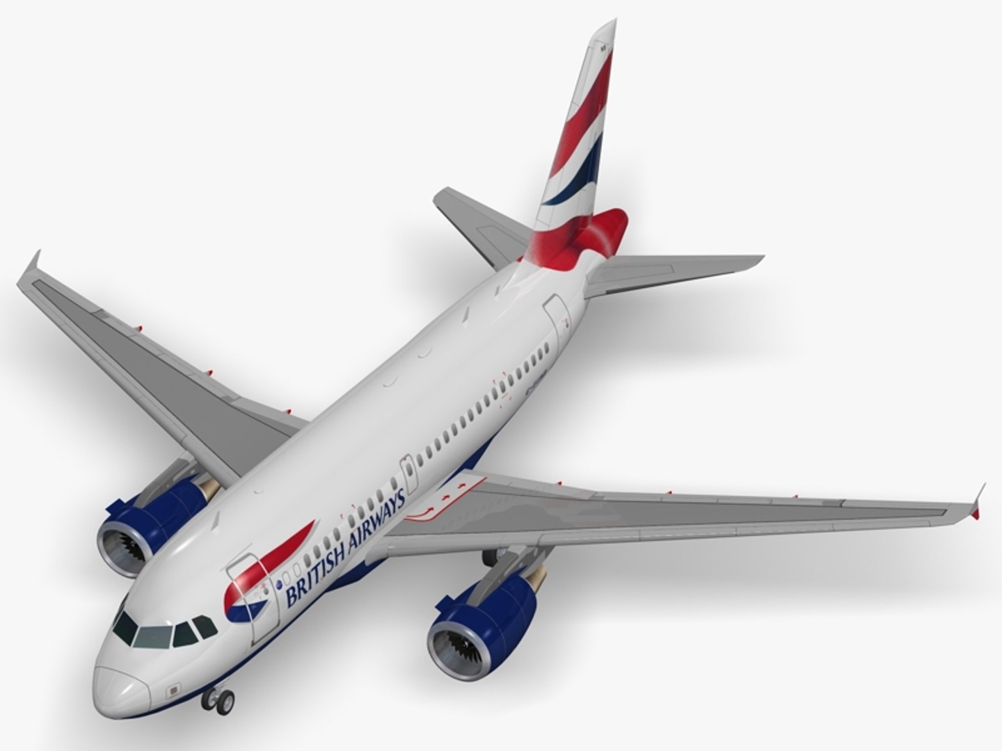 Airbus A318 British Airways 3d Model