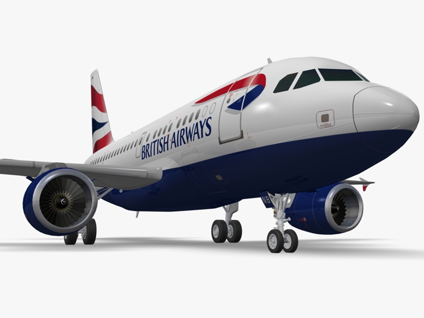 Airbus A318 British Airways 3d Model