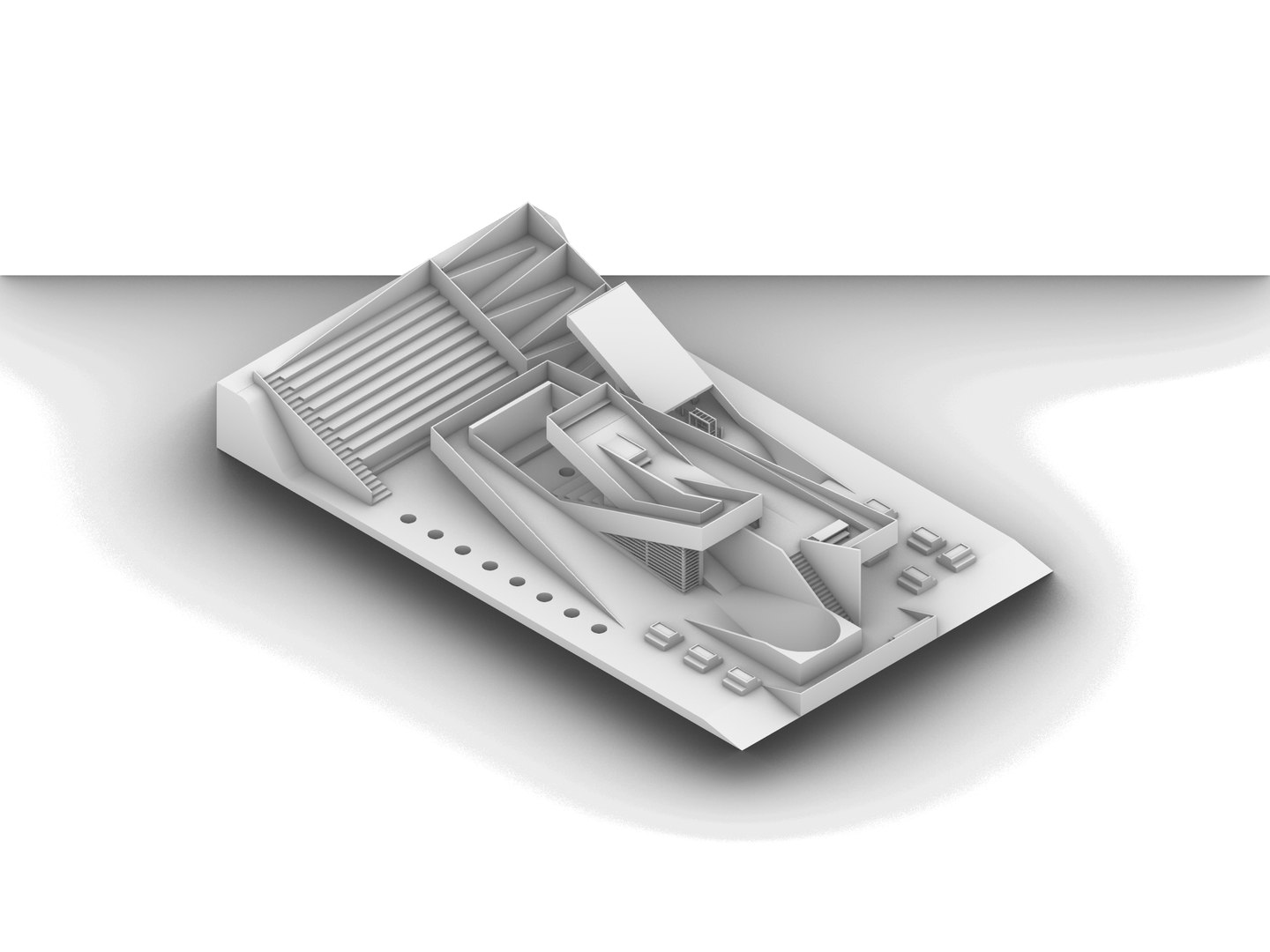 Modern Building Community Center 3D Model - TurboSquid 2424330