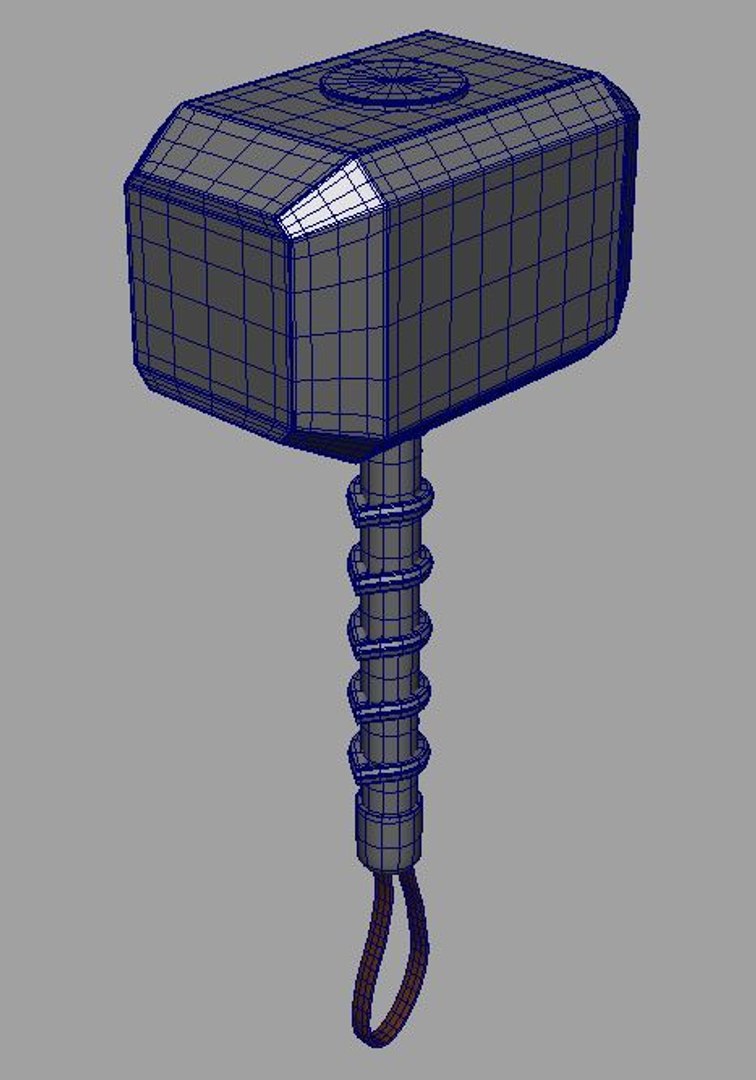 3d Model Of Futuristic Hammer