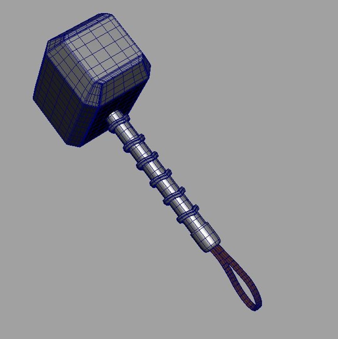 3d Model Of Futuristic Hammer