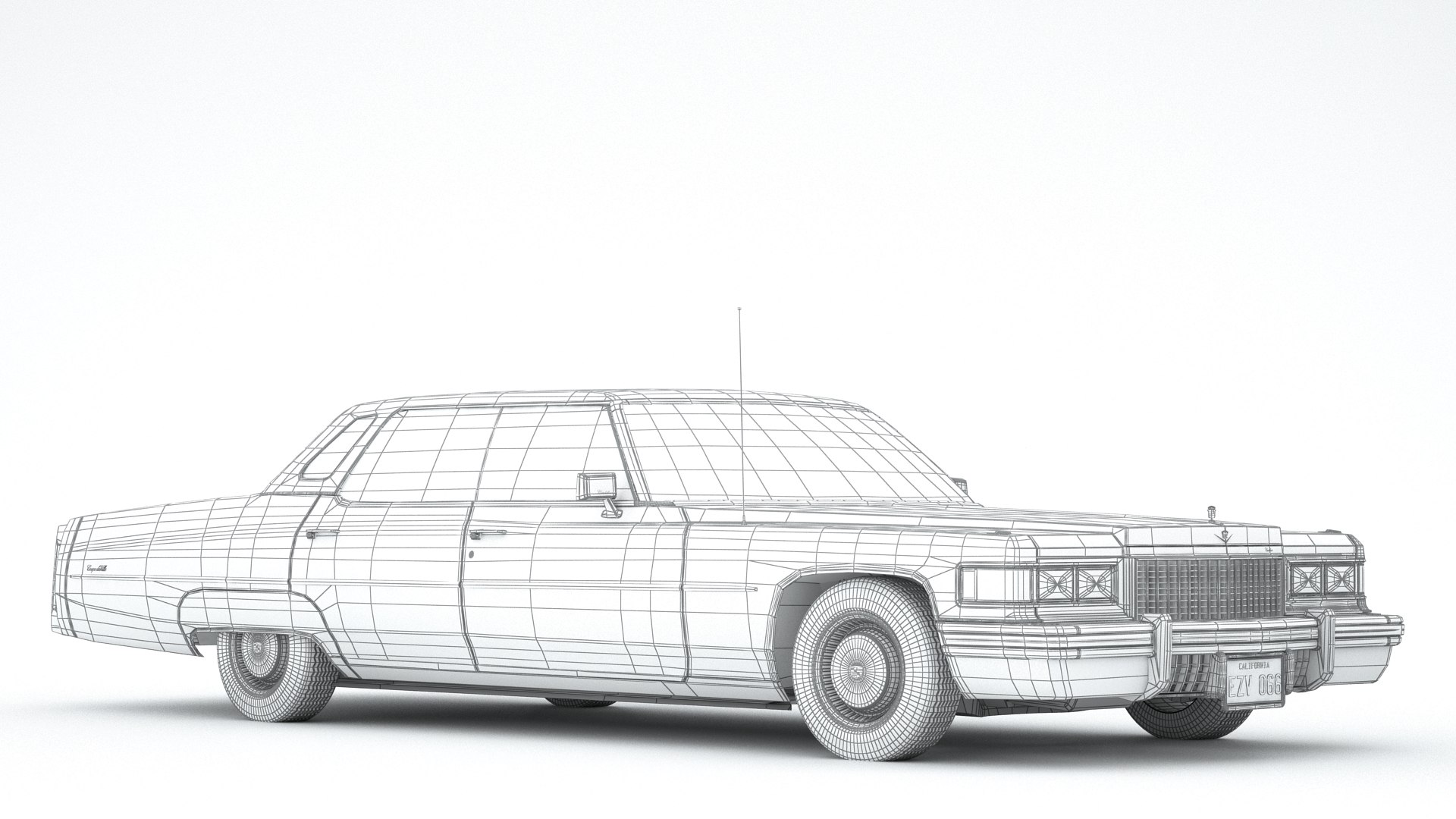 Cadillac DeVille Sedan 1975 3D Model - TurboSquid 2150909