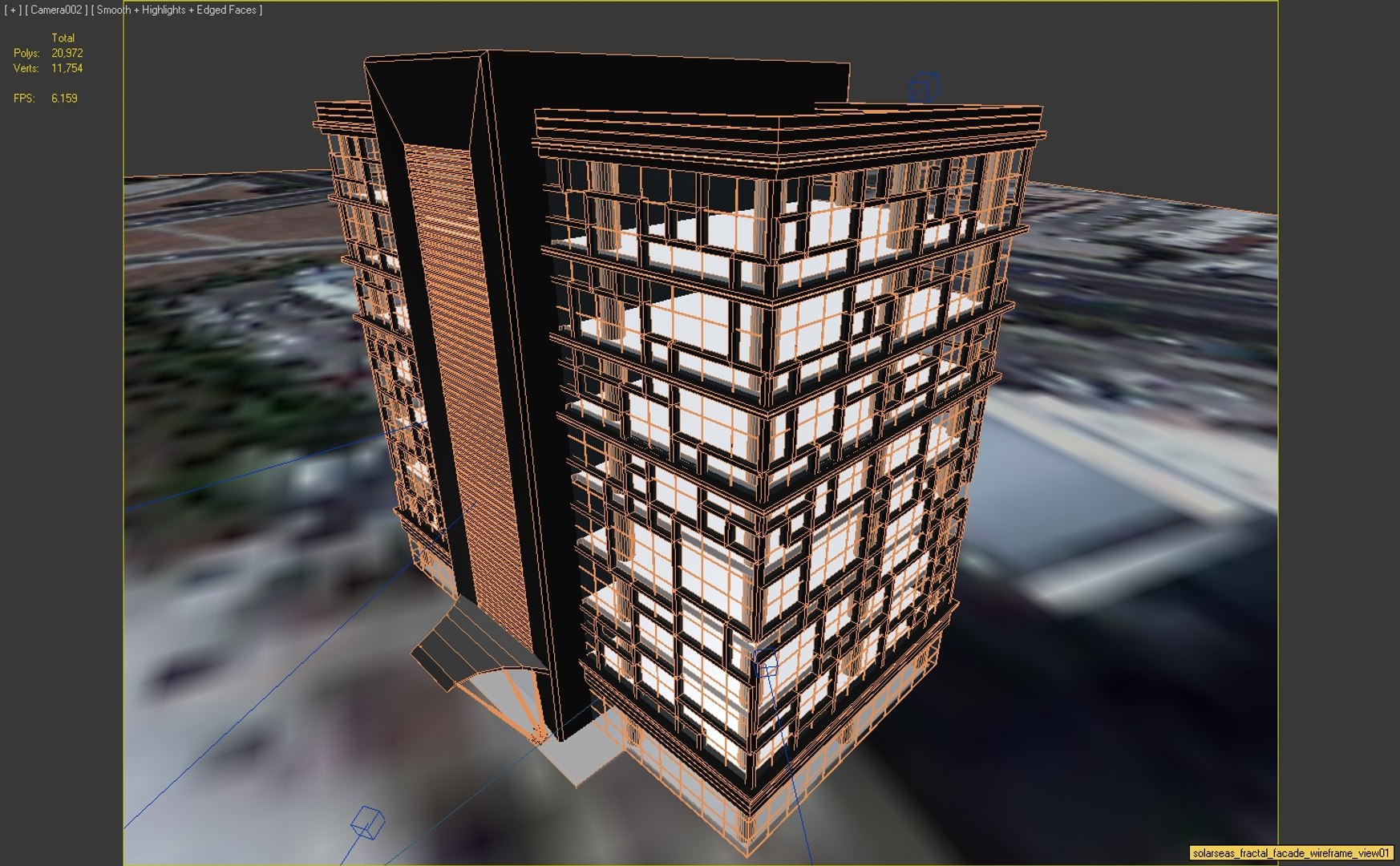 Modern Office Building Facade 3d Max